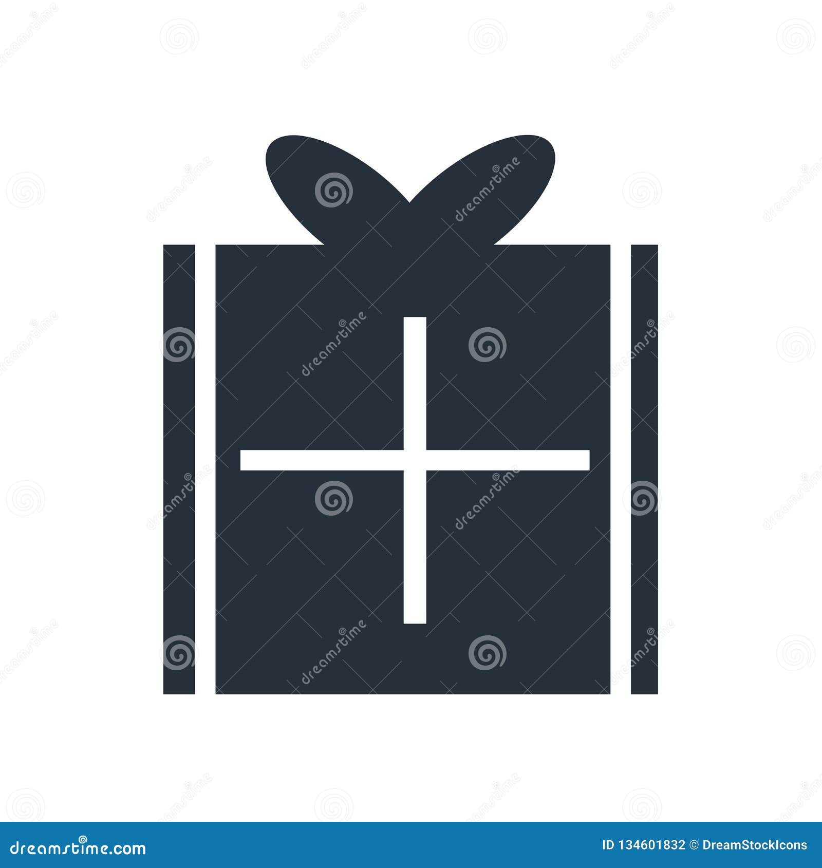 Wrapped Gift Icon Vector Sign and Symbol Isolated on White Background ...