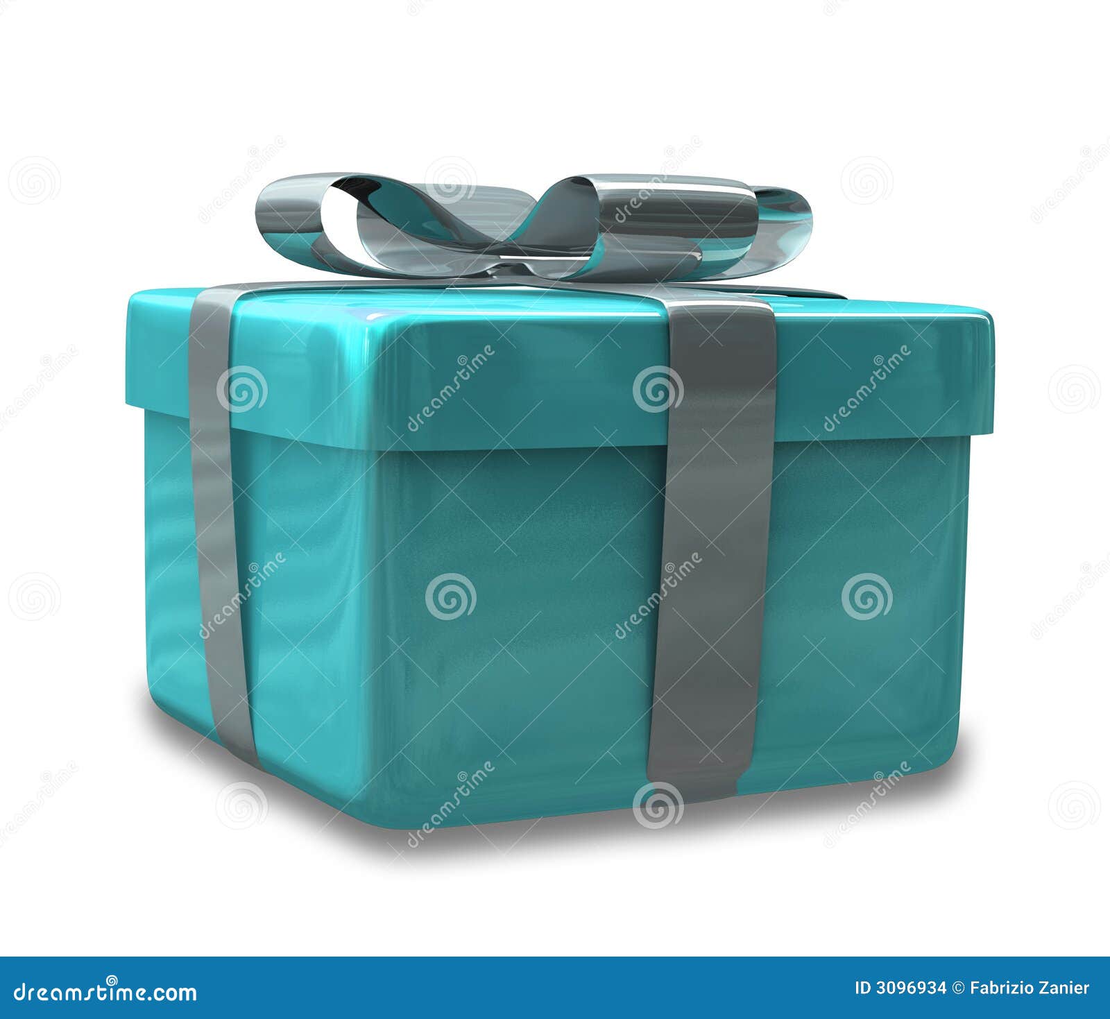 Wrapped light blue gift 3D stock illustration. Illustration of giving ...