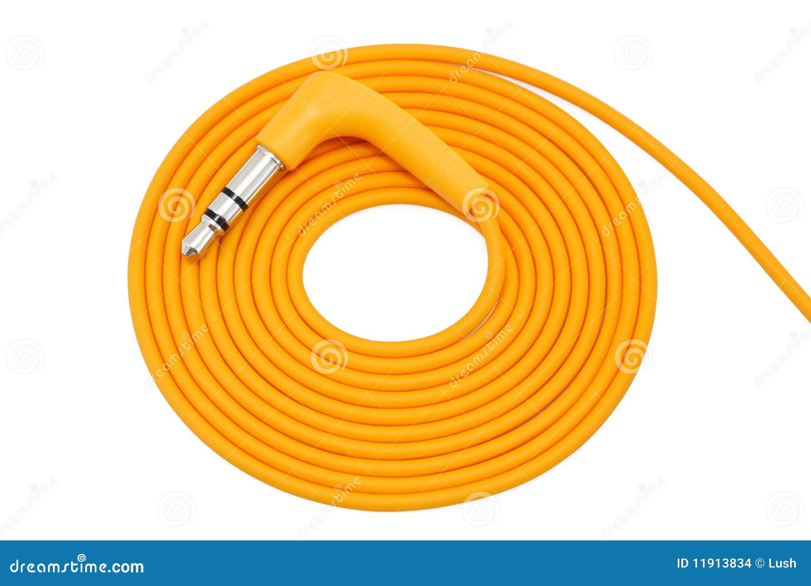 Wrapped orange cable stock photo. Image of electric, audio - 11913834