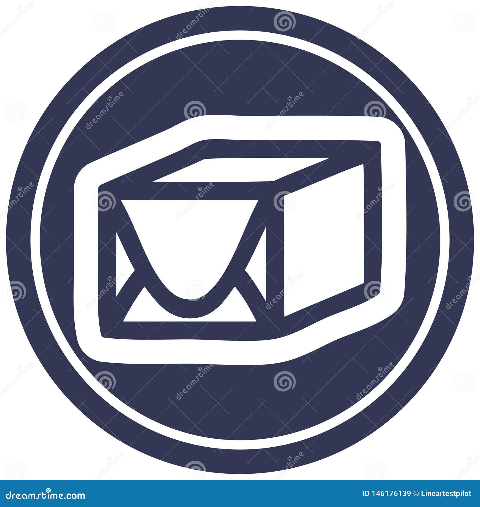 Wrapped Parcel Circular Icon Symbol Stock Vector - Illustration of mail ...