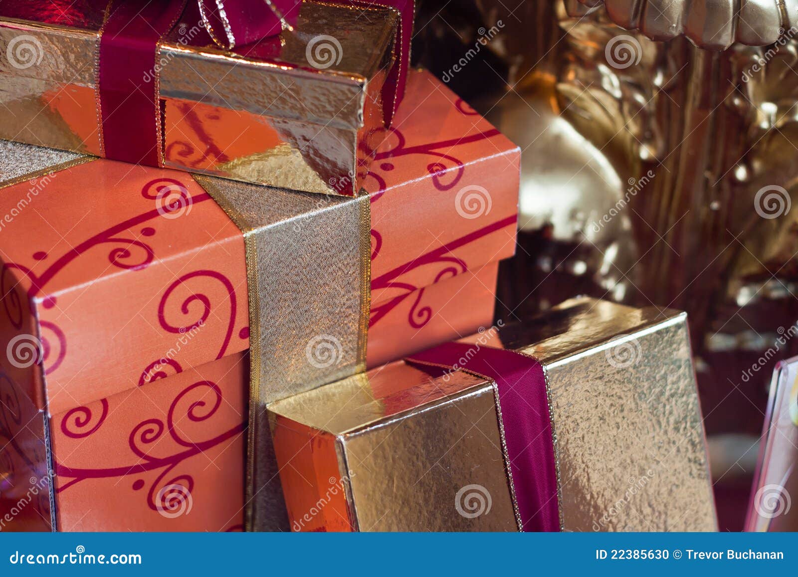 Wrapped presents stock photo. Image of season, holiday - 22385630