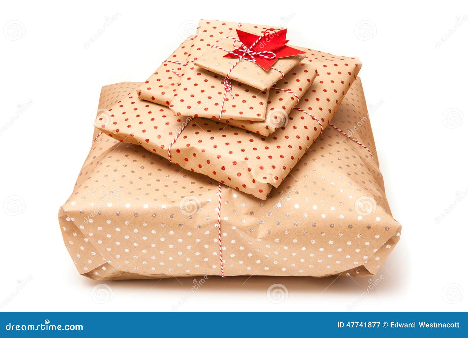 Wrapped presents stock image. Image of giving, knot, stack - 47741877