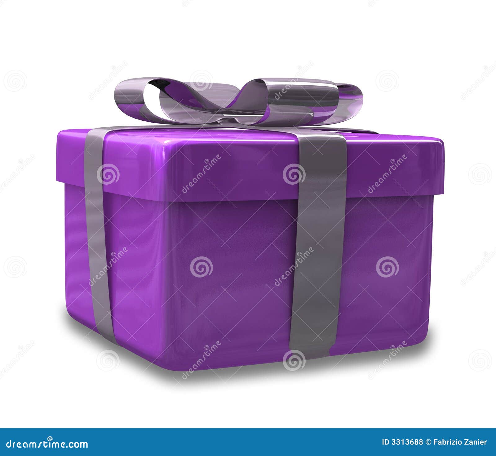 Wrapped purple gift 3D v3 stock illustration. Illustration of object ...