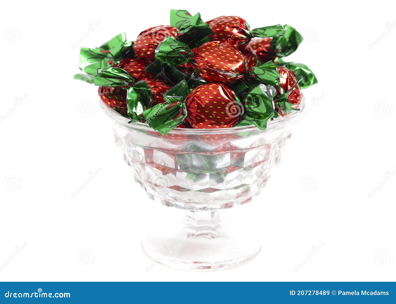 Wrapped Strawberry Candy in Decorative Wrapper Stock Image - Image of ...