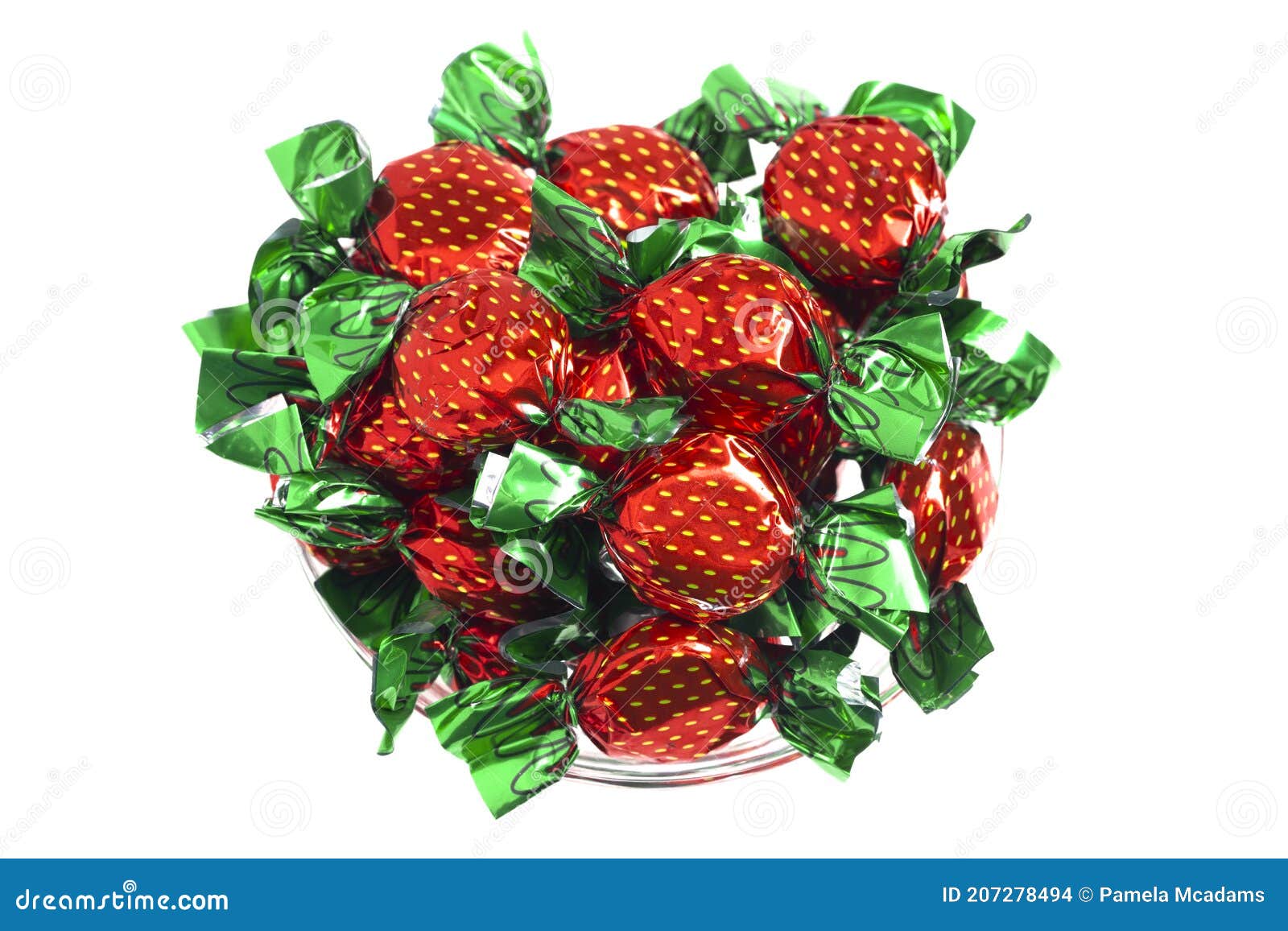 Wrapped Strawberry Candy in Decorative Wrapper Stock Photo - Image of ...