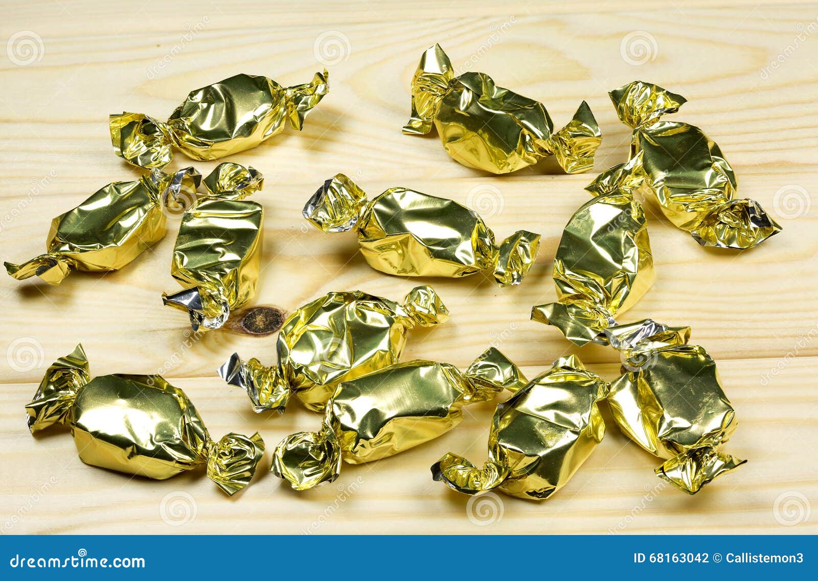 Wrapped toffees stock photo. Image of sugar, gold, beech - 68163042