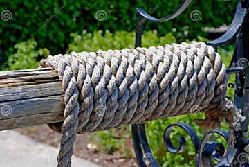 Wrapped well rope stock image. Image of decorative, hoist - 9542345