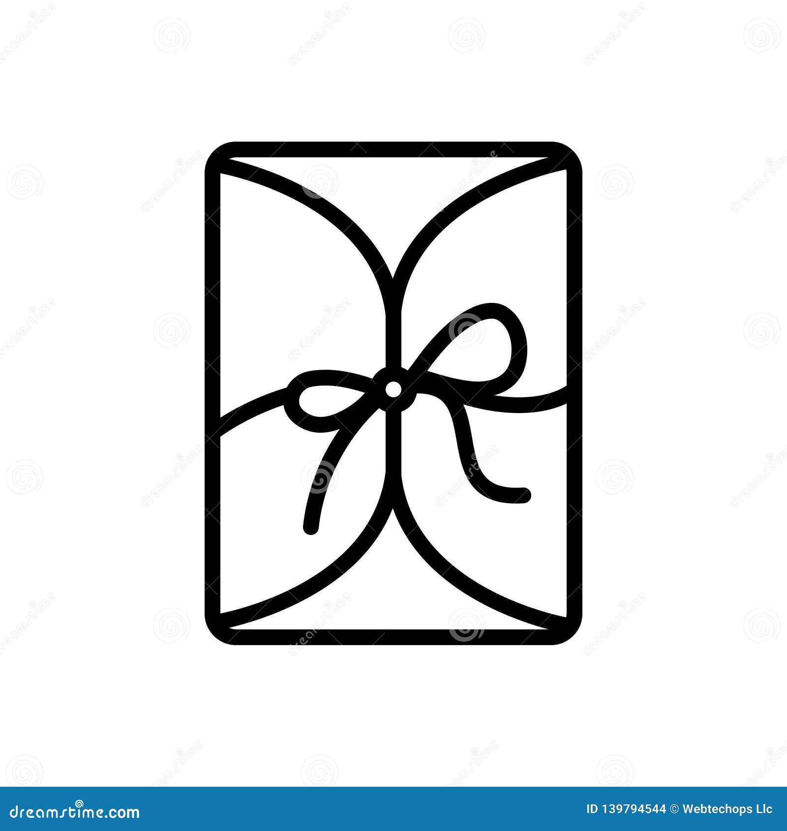 Black Line Icon for Wrapped, Up and Wrap Stock Vector - Illustration of ...