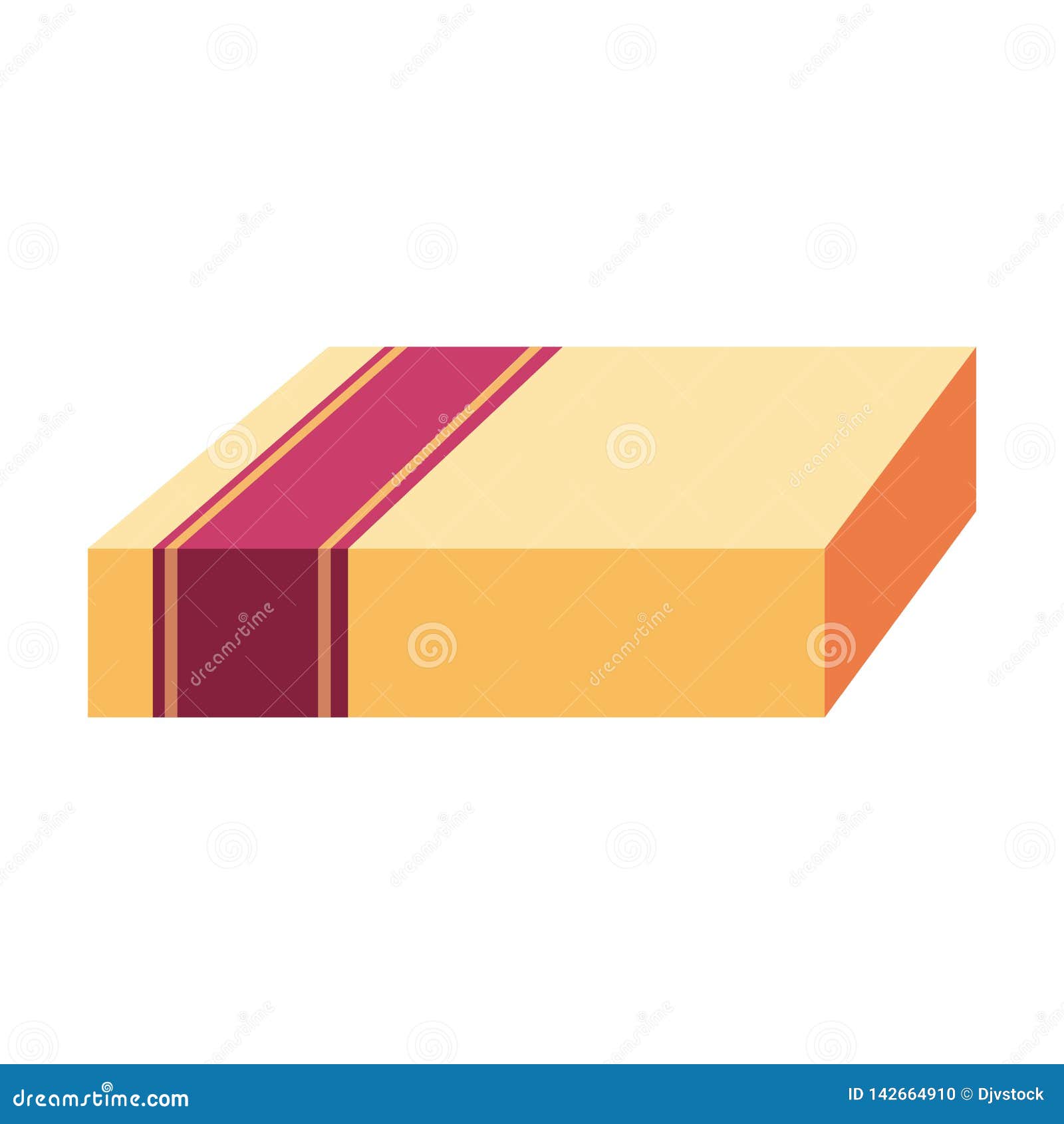 Wrapper Gift Box on White Background Stock Vector - Illustration of ...