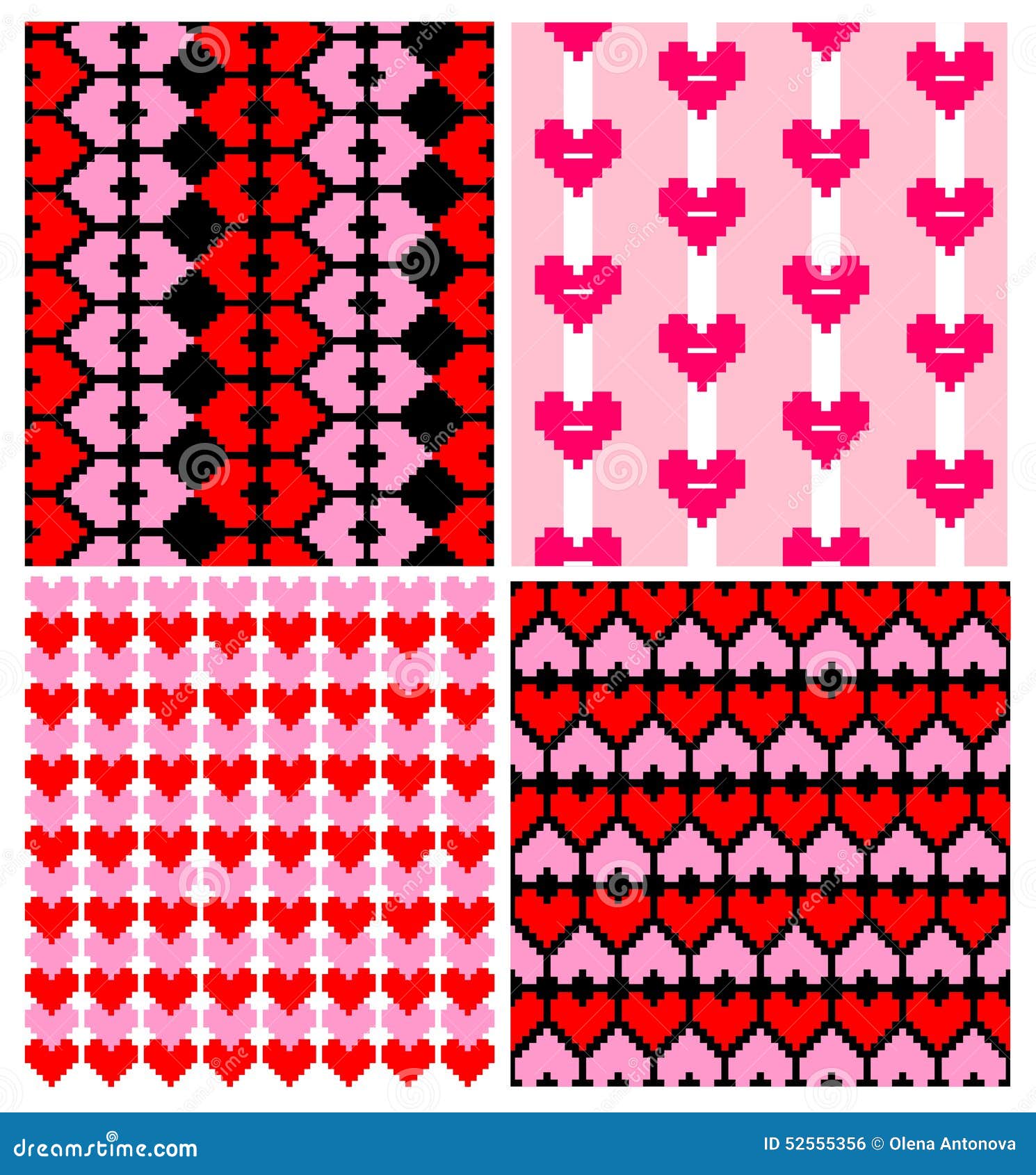Wrappers With Hearts Pattern Vector Illustration | CartoonDealer.com ...