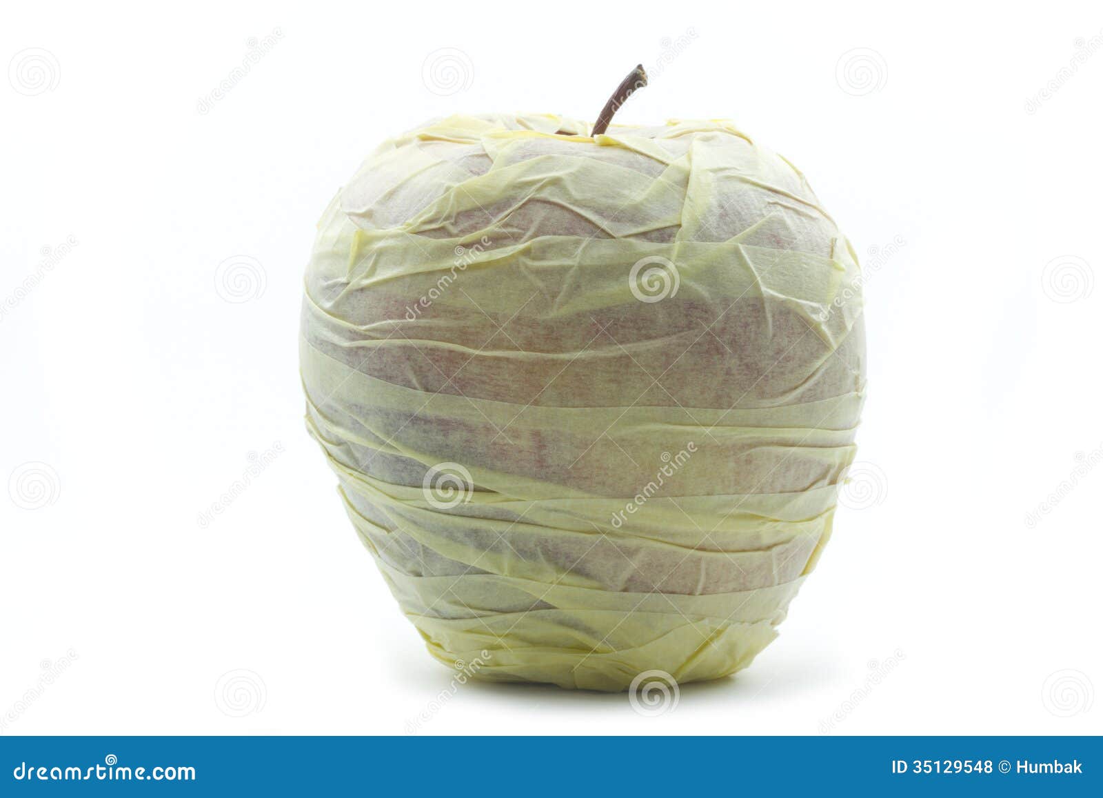 Wrapping apple stock photo. Image of sticky, isolated - 35129548