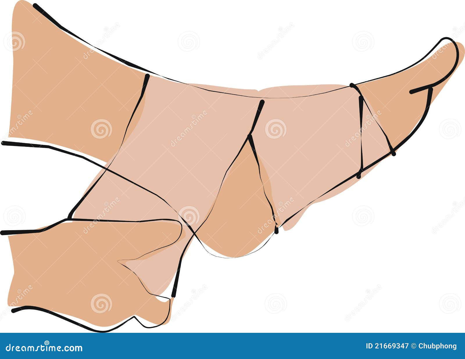 Wrapping Bandage from Pain Foot and Wrist Stock Illustration ...
