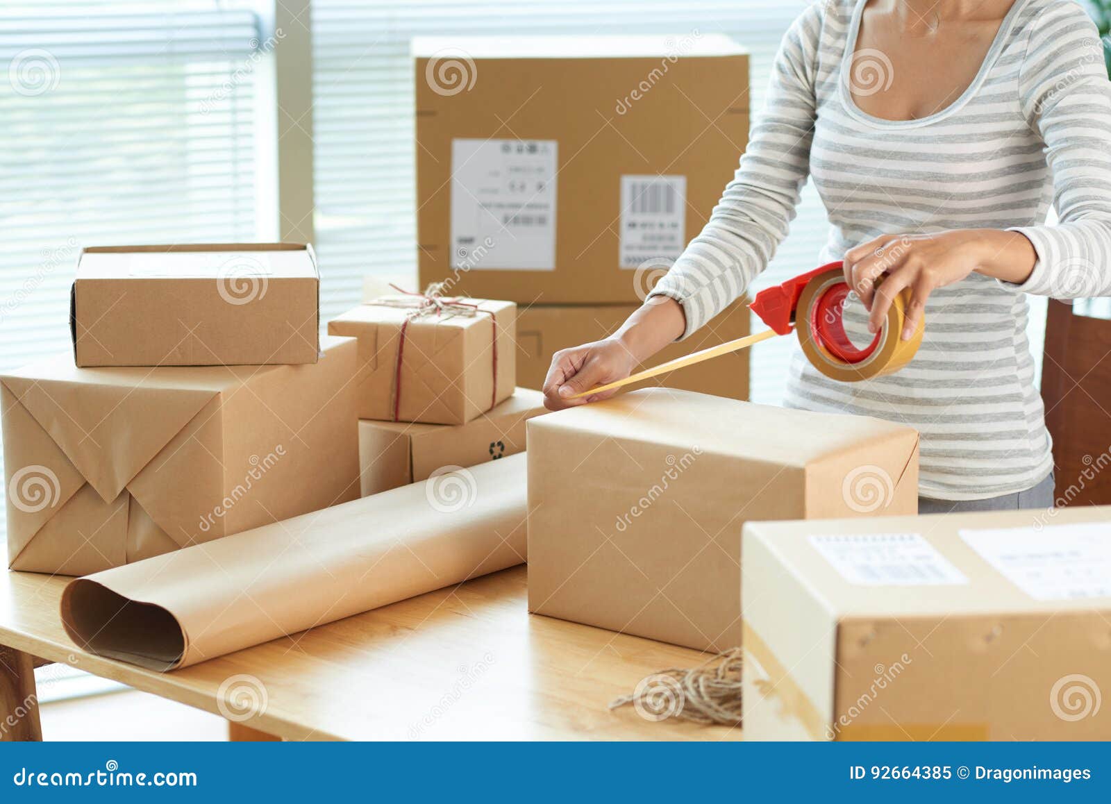 Wrapping boxes stock image. Image of preparing, package - 92664385