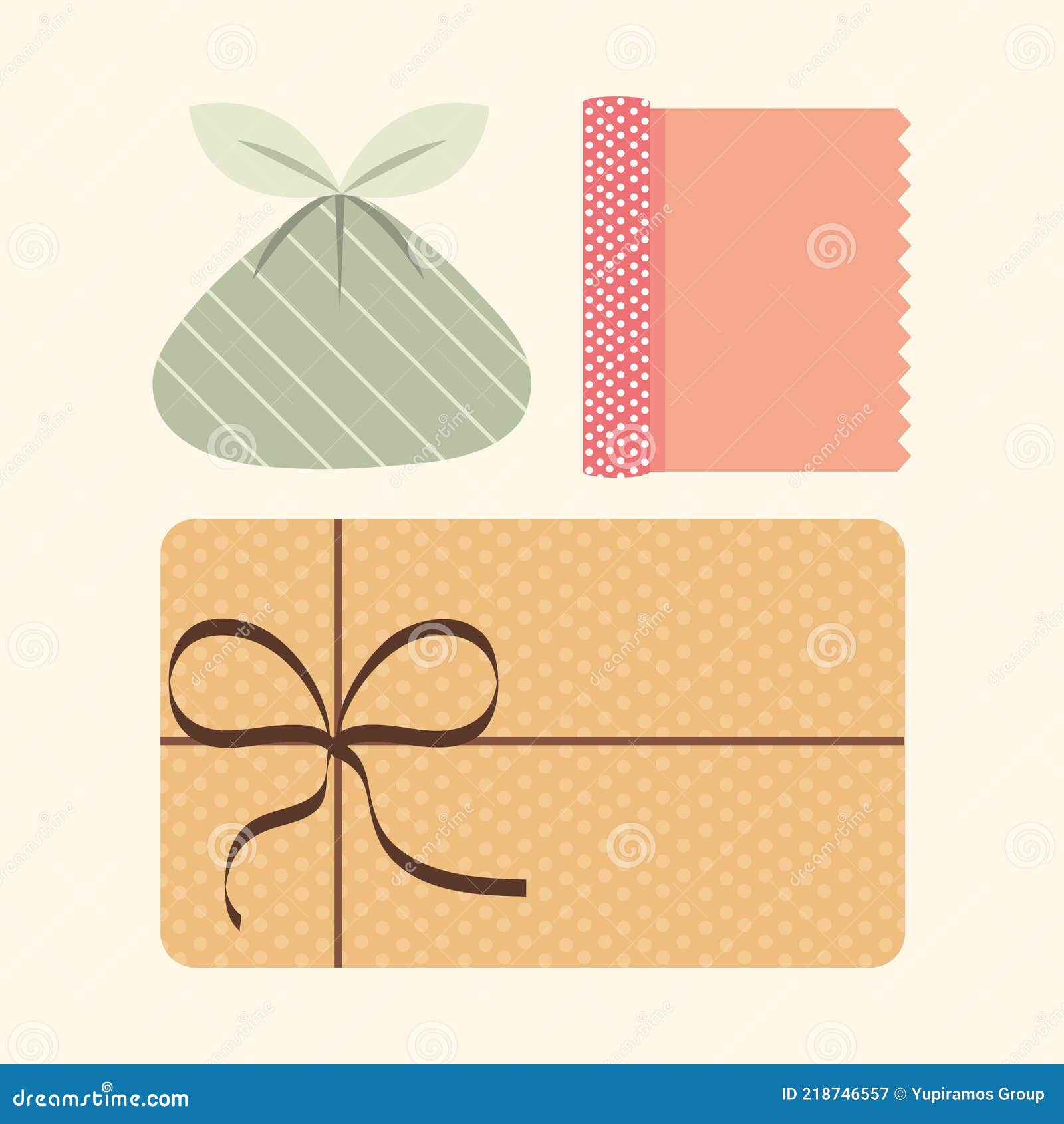 Wrapping cartoon set stock vector. Illustration of celebration - 218746557