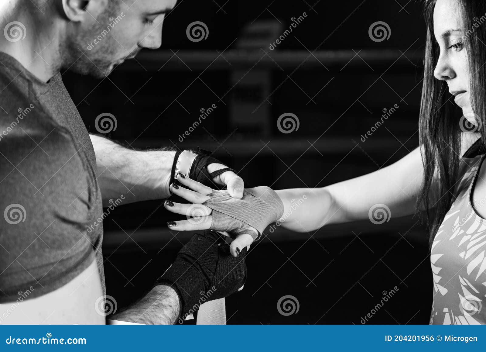 How To Wrap Your Hand for Boxing Stock Photo - Image of fitness, help ...