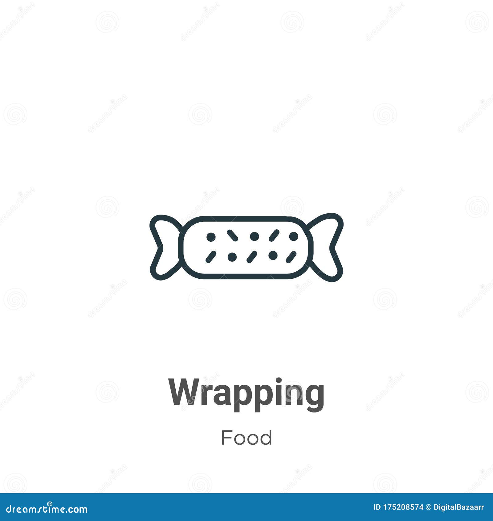Wrapping Outline Vector Icon. Thin Line Black Wrapping Icon, Flat ...