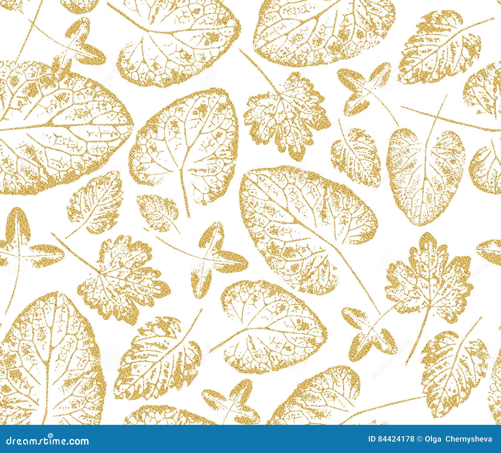Leaves Imprints Isolated On White Background Vector | CartoonDealer.com ...