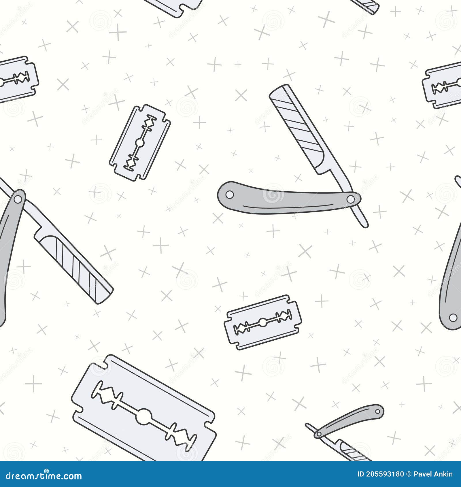 Wrapping paper 80 stock vector. Illustration of razor - 205593180