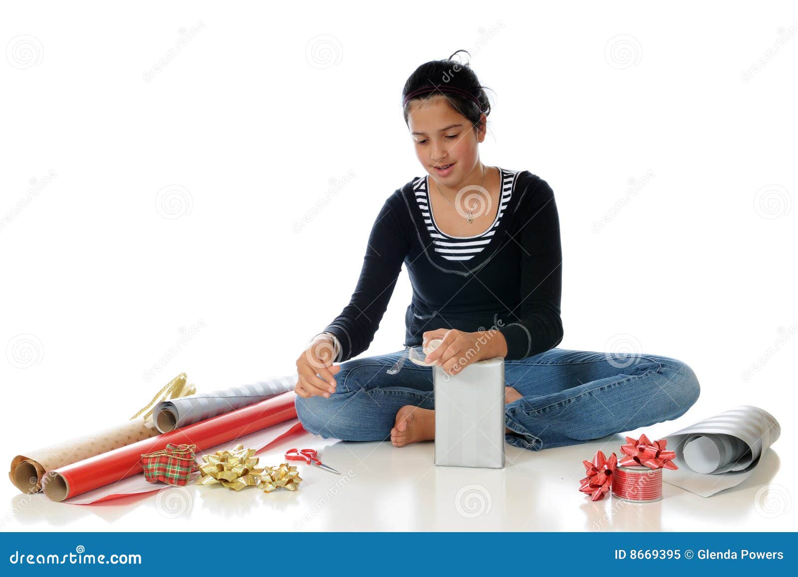 Wrapping Up Christmas stock image. Image of december, christmas - 8669395