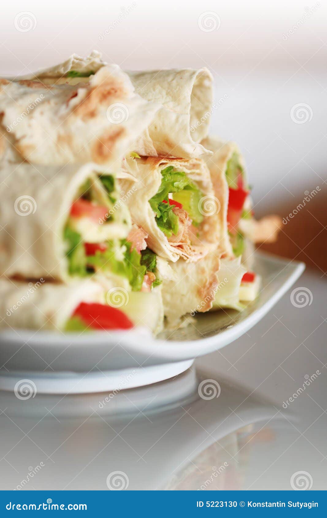 Wraps. stock photo. Image of meal, roll, stuffing, vegetable - 5223130
