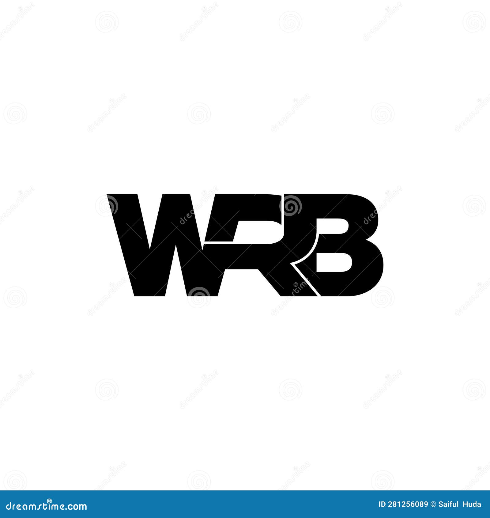 WRB Letter Monogram Logo Design Vector Stock Vector - Illustration of ...