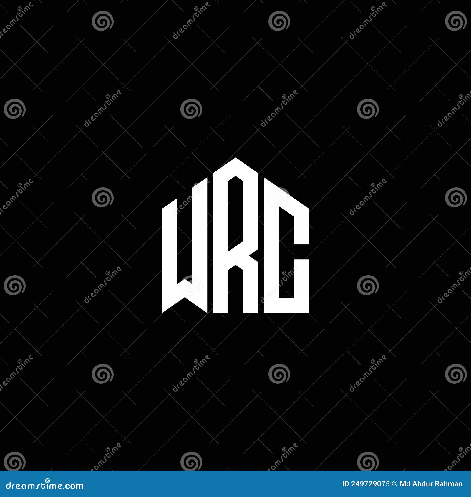 WRC Letter Logo Design On BLACK Background. WRC Creative Initials ...