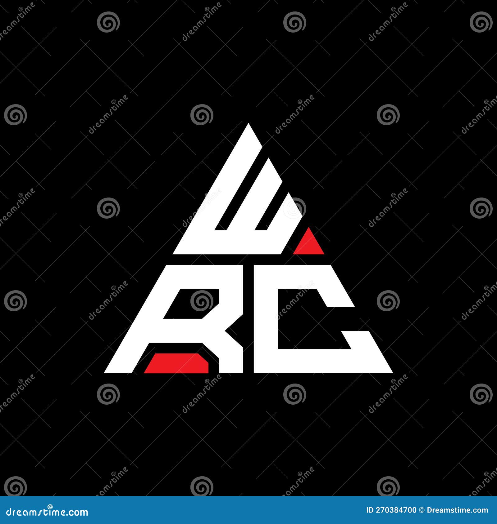 WRC Triangle Letter Logo Design With Triangle Shape. WRC Triangle Logo ...