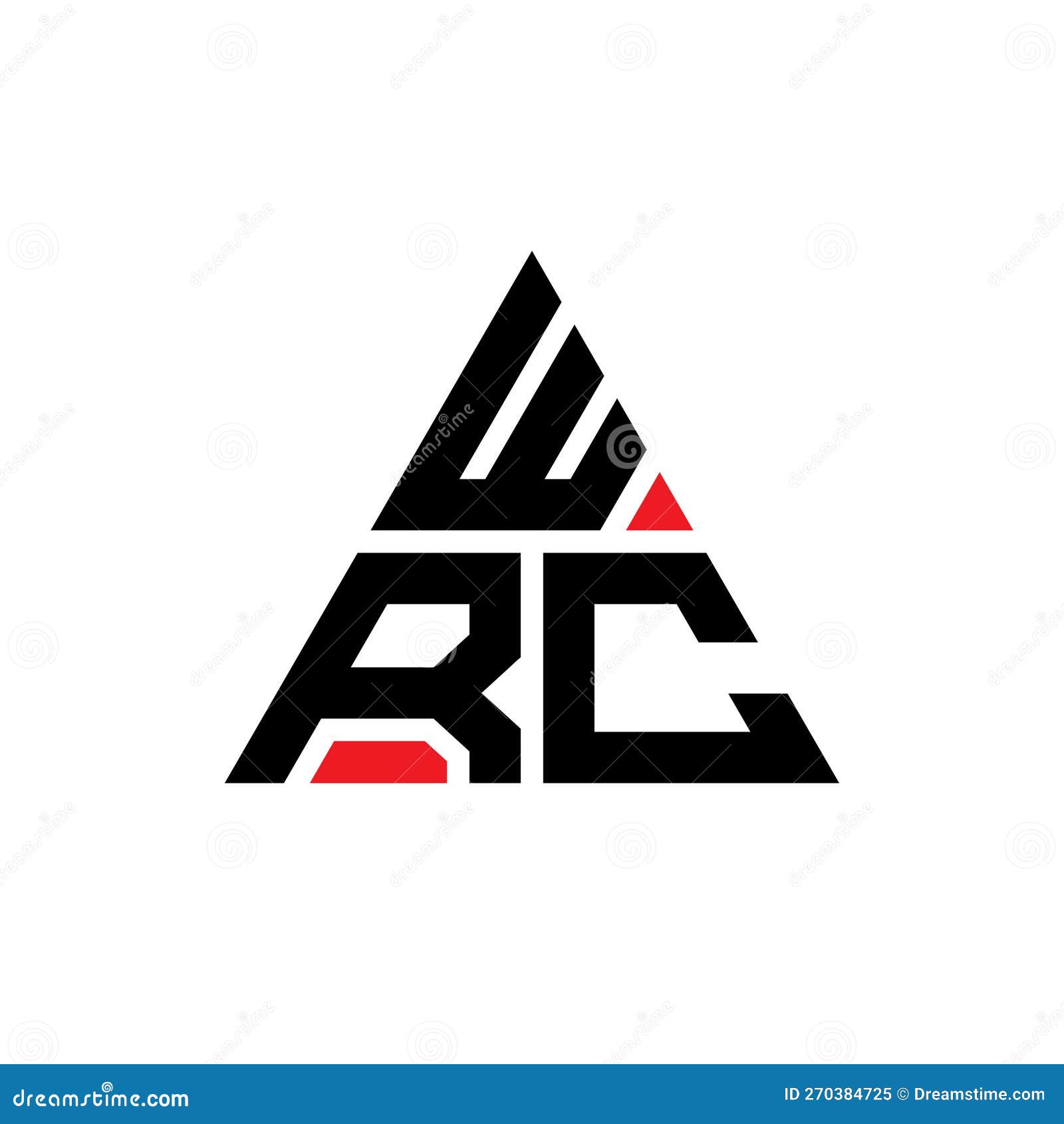 WRC Triangle Letter Logo Design With Triangle Shape. WRC Triangle Logo ...