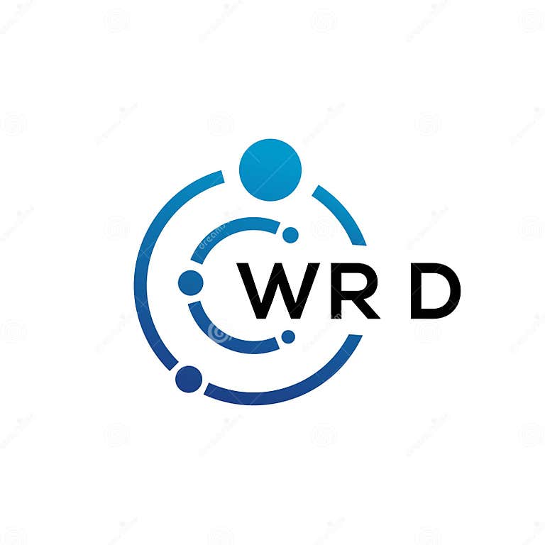 WRD Letter Technology Logo Design on White Background. WRD Creative ...