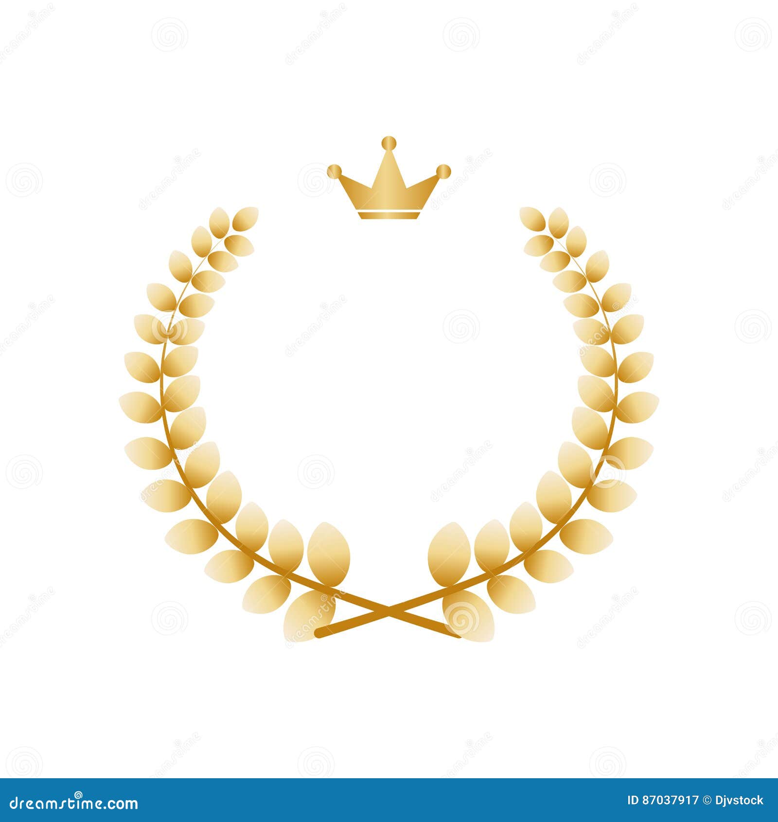 Wreath emblem symbol stock illustration. Illustration of decoration ...