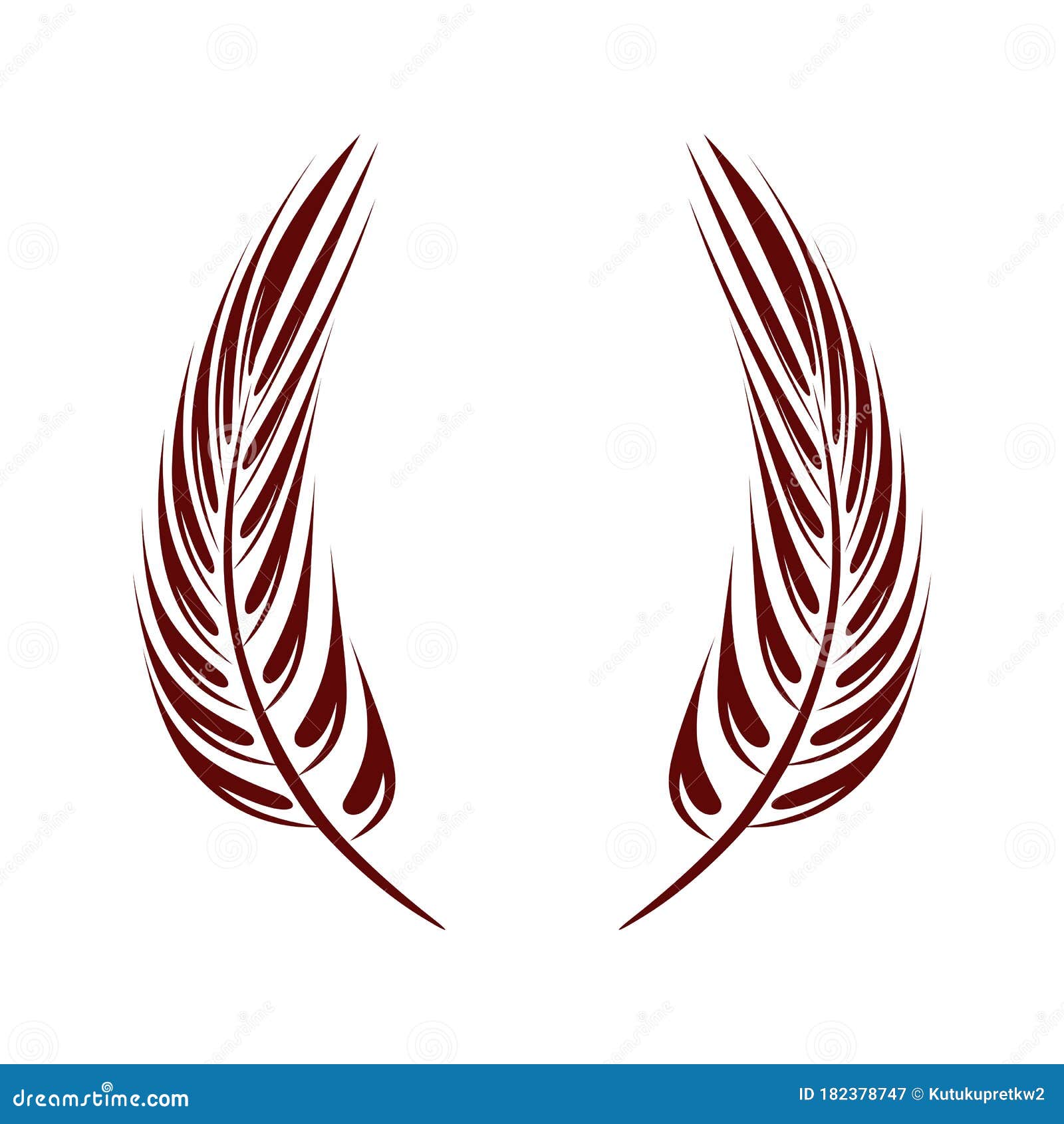 Wreath Feather Crest Logo Template Illustration Design. Vector EPS 10 ...