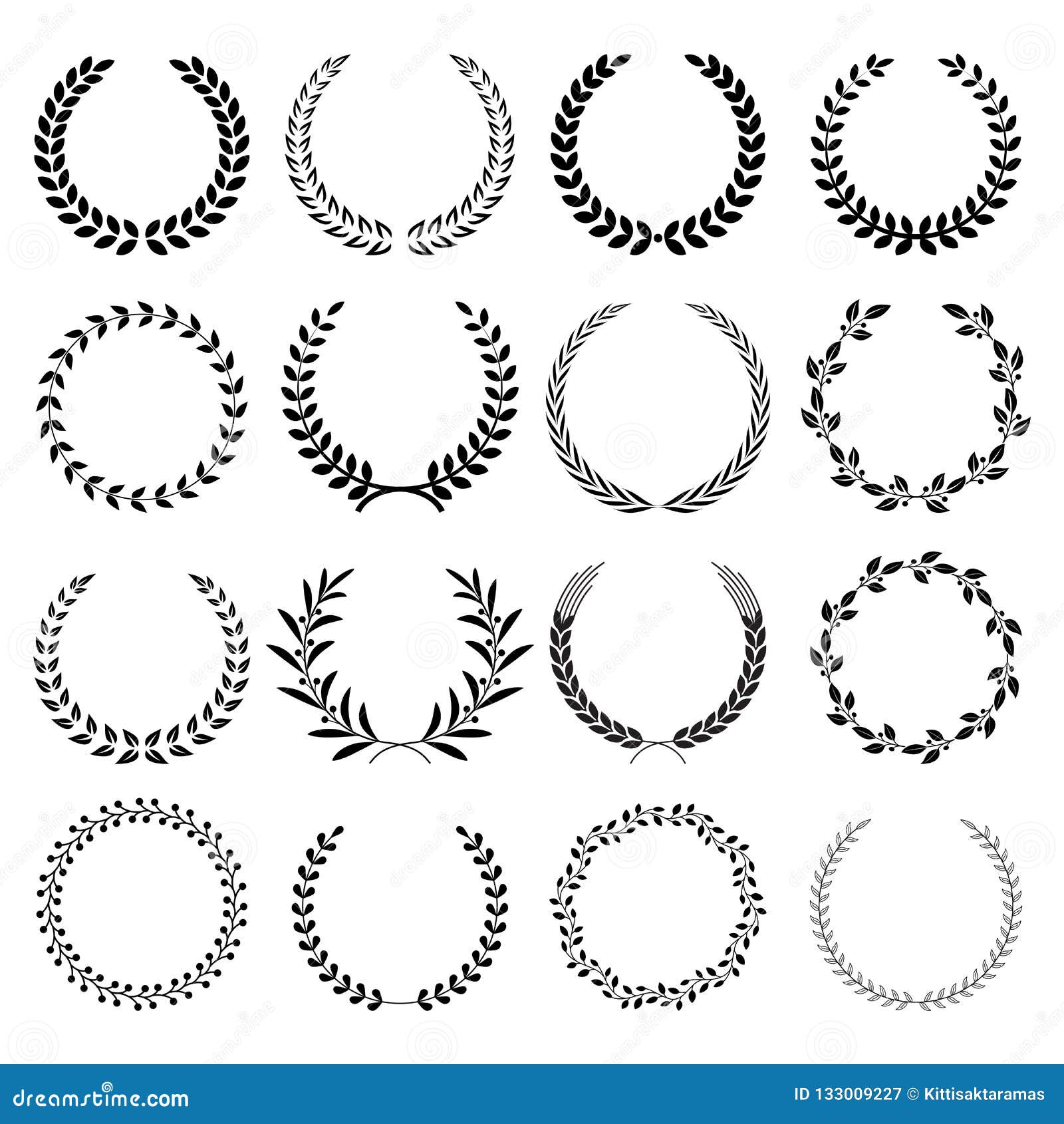 Wreath Frame Vector Illustrations Stock Vector - Illustration of frame ...
