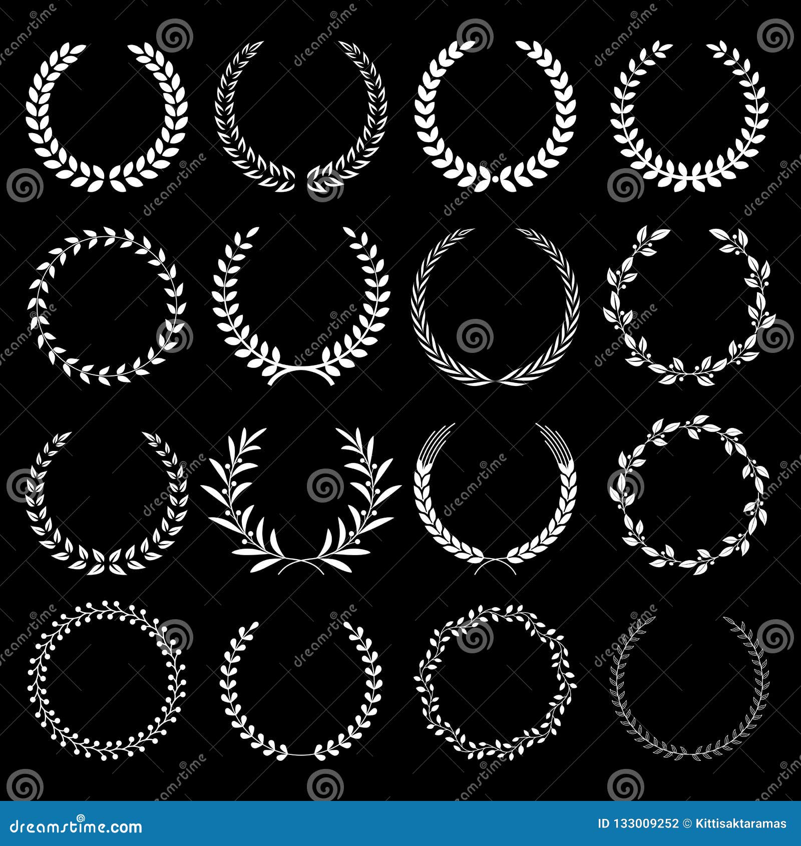 Wreath Frame Vector Illustrations Stock Vector - Illustration of ...