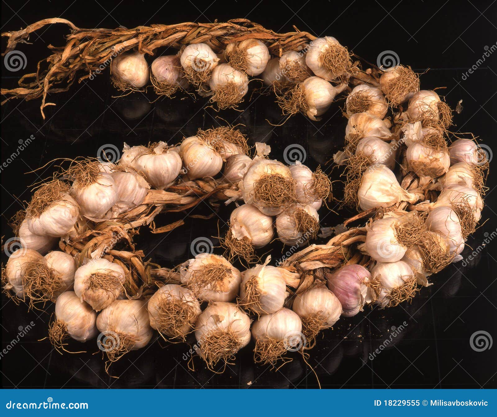 Wreath of garlic stock image. Image of white, kitchen - 18229555