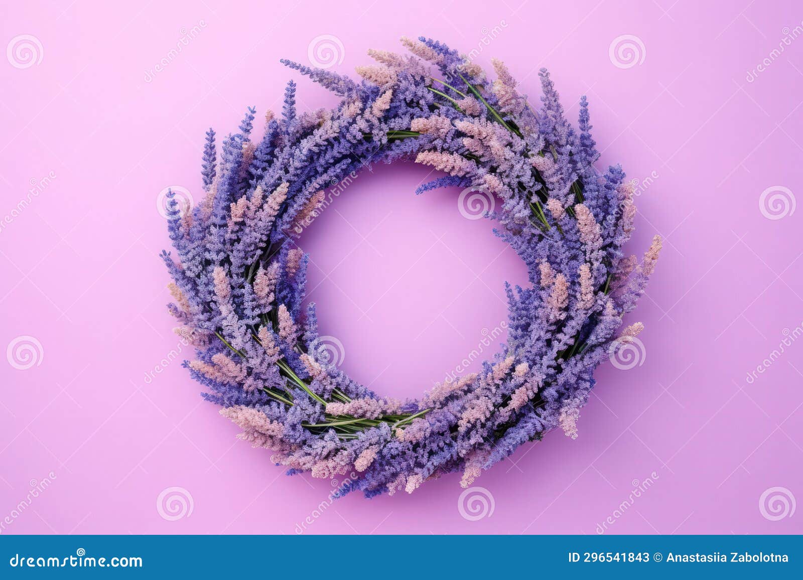 Wreath of Lavender Blooms Evoking Sense of Tranquility. Generative AI ...