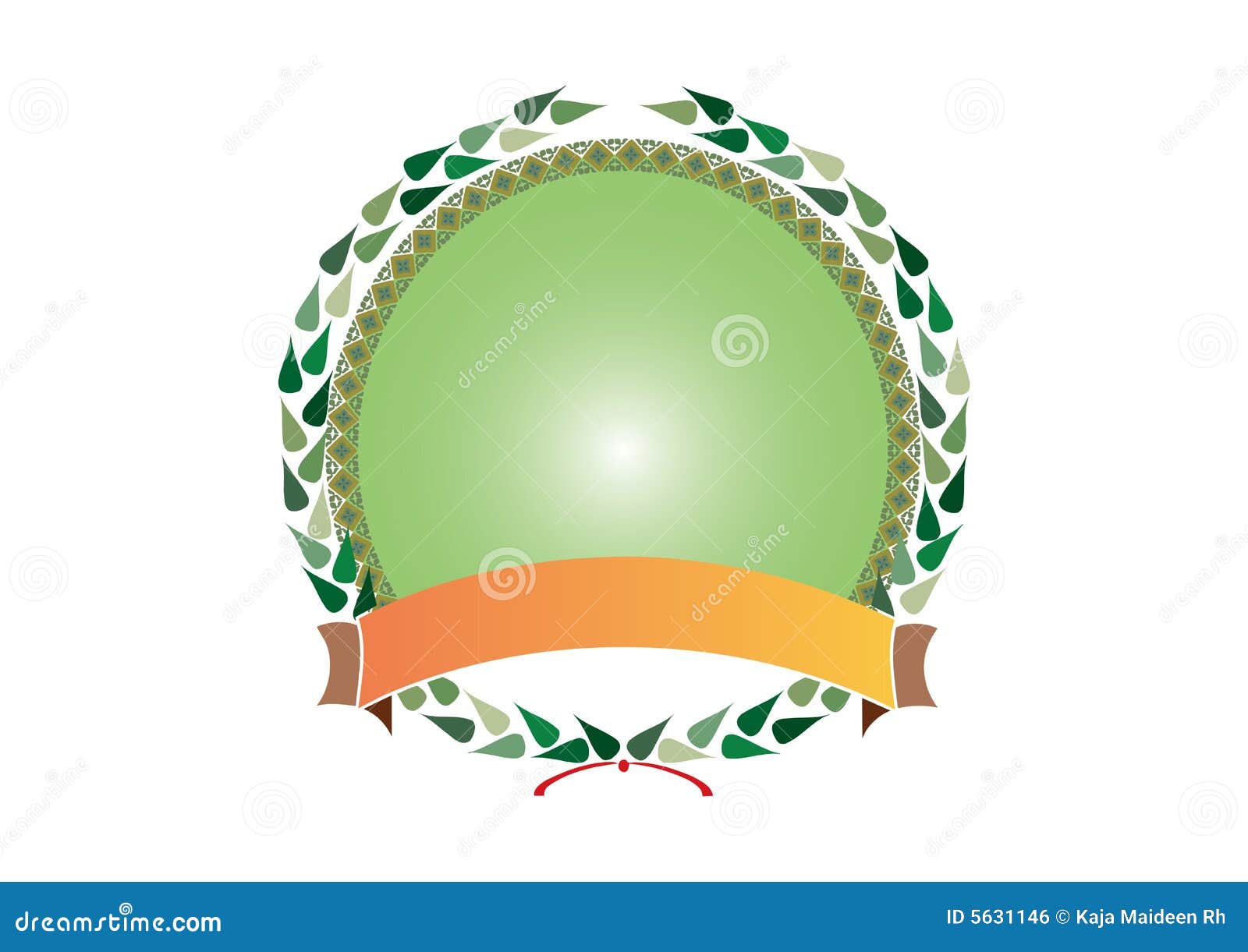 Wreath and Ribbon 1 - Vector Stock Vector - Illustration of garland ...