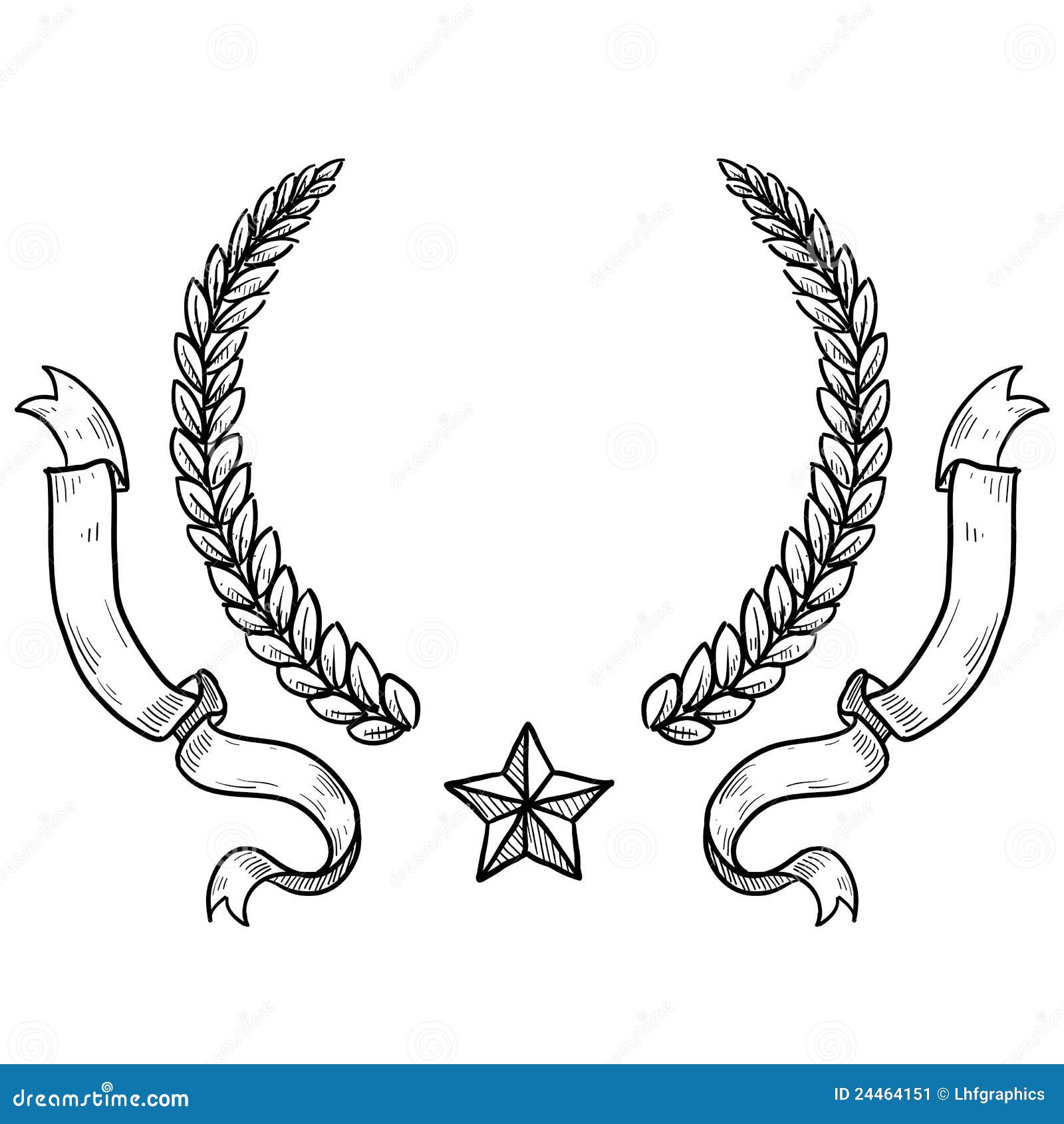 Wreath and Ribbon Heraldry Background Stock Vector - Illustration of ...