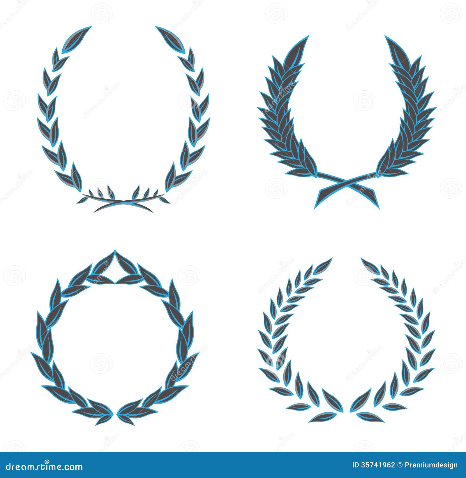 Wreaths Symbol Illustration Stock Vector - Illustration of coat, gold ...