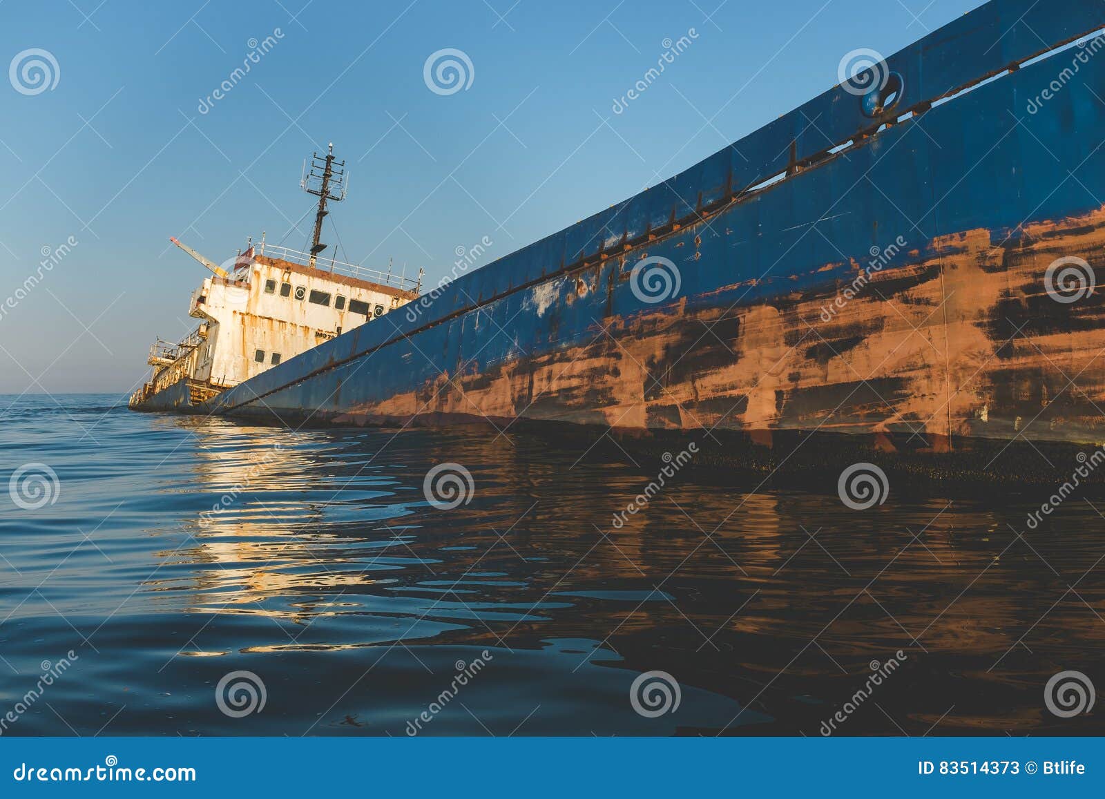 Wreck Cargo Ship in Black Sea Stock Image - Image of ship, boat: 83514373