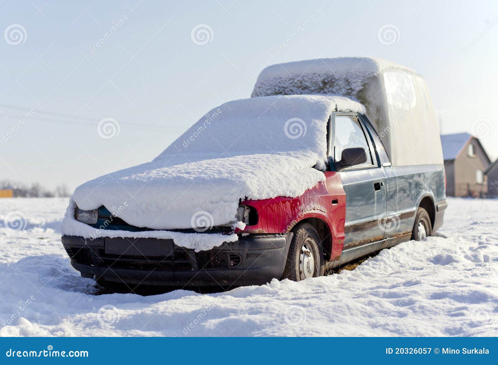 Wreck, Discarded Car in Snow Stock Image - Image of crash, bodywork ...