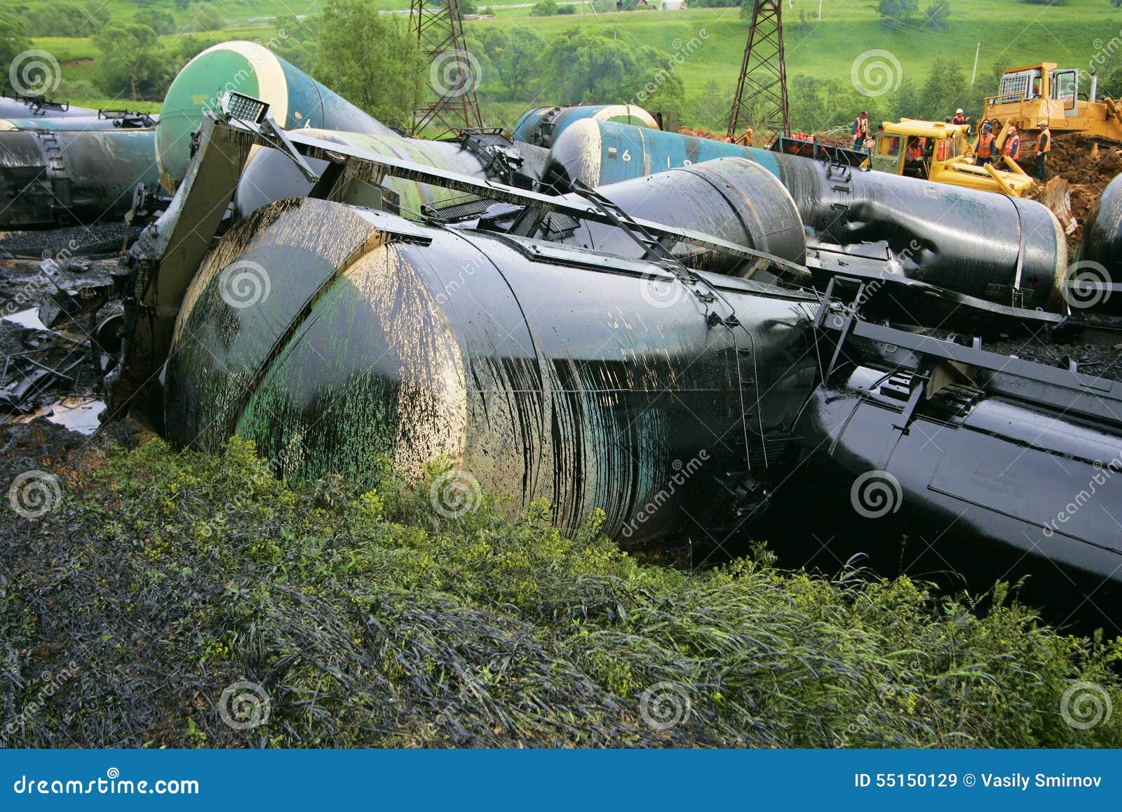 Wreck of oil tanks stock image. Image of transport, tanker - 55150129
