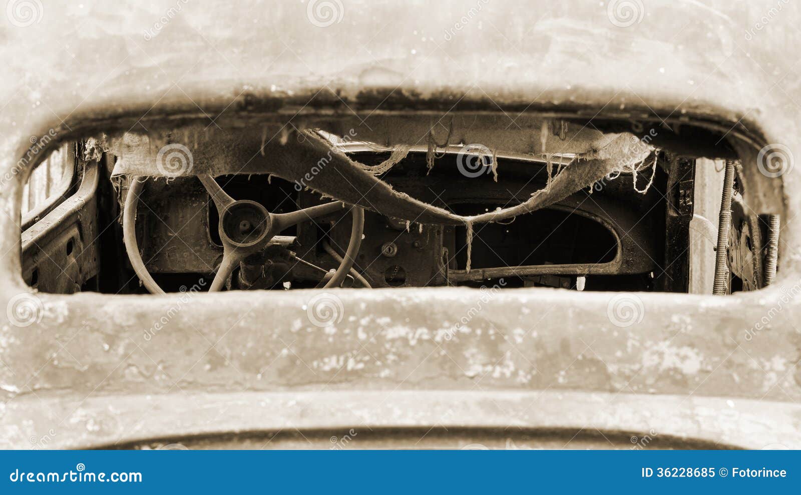 Wreck of old car stock image. Image of retro, destroyed - 36228685
