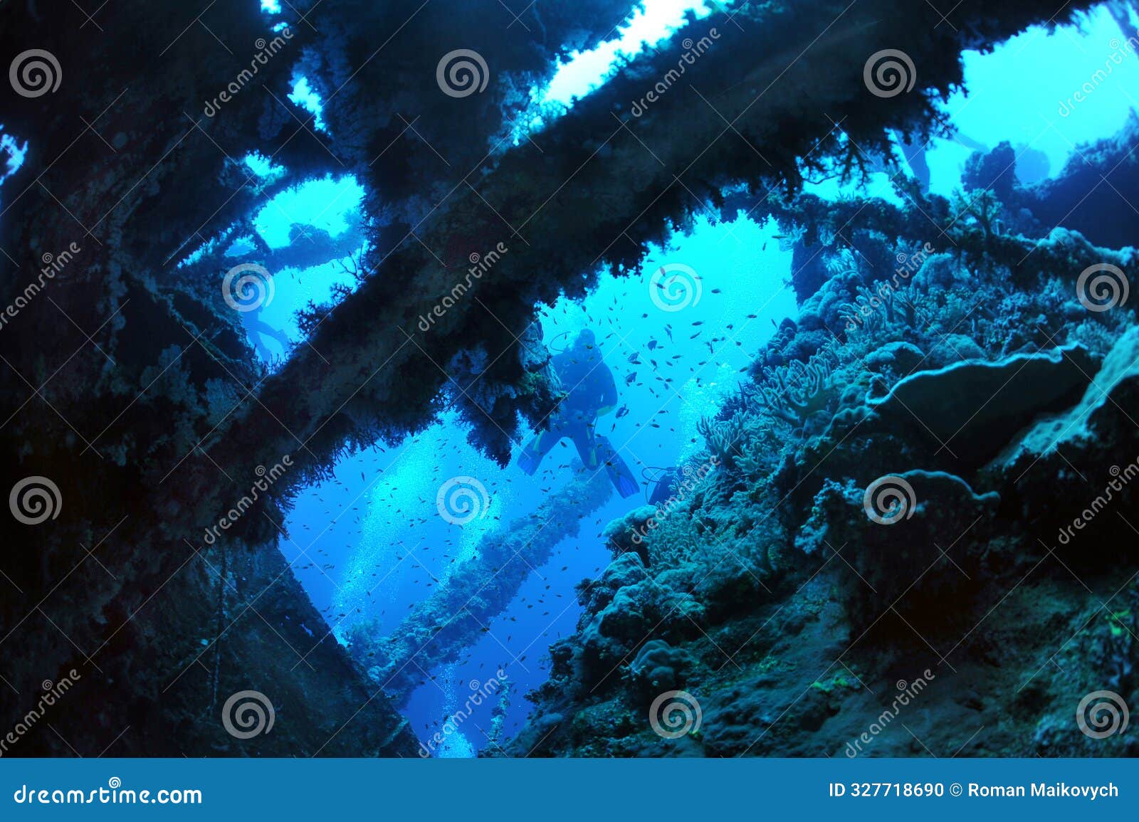 .Diving in Egypt Wreck - ) in Scuba Divers Slang - a Type of Dive Stock ...