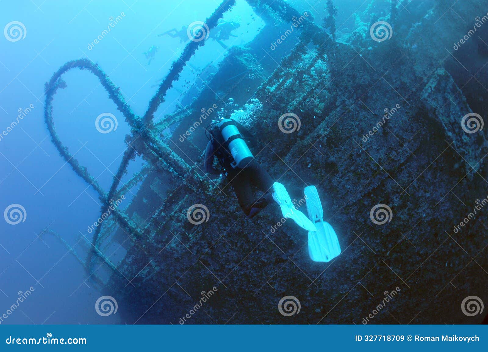 .Diving in Egypt Wreck - ) in Scuba Divers Slang - a Type of Dive Stock ...