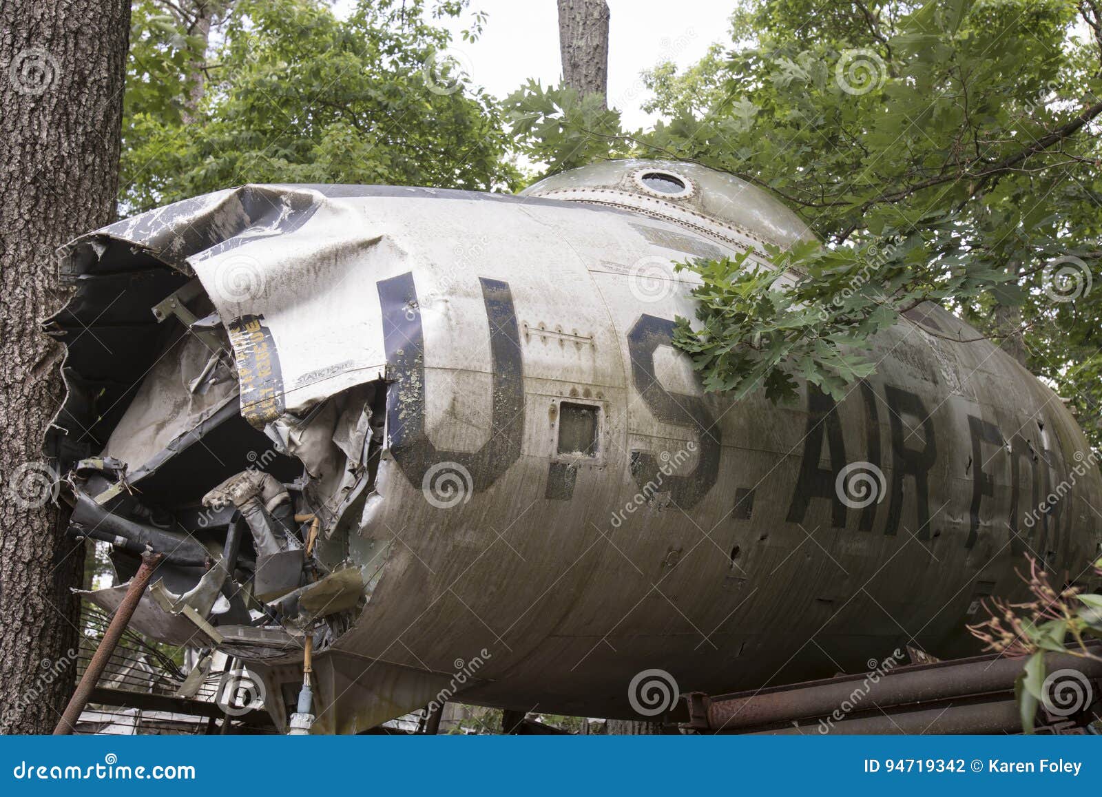 Wreckage of Air Force Fighter Jet in Trees Editorial Photography ...