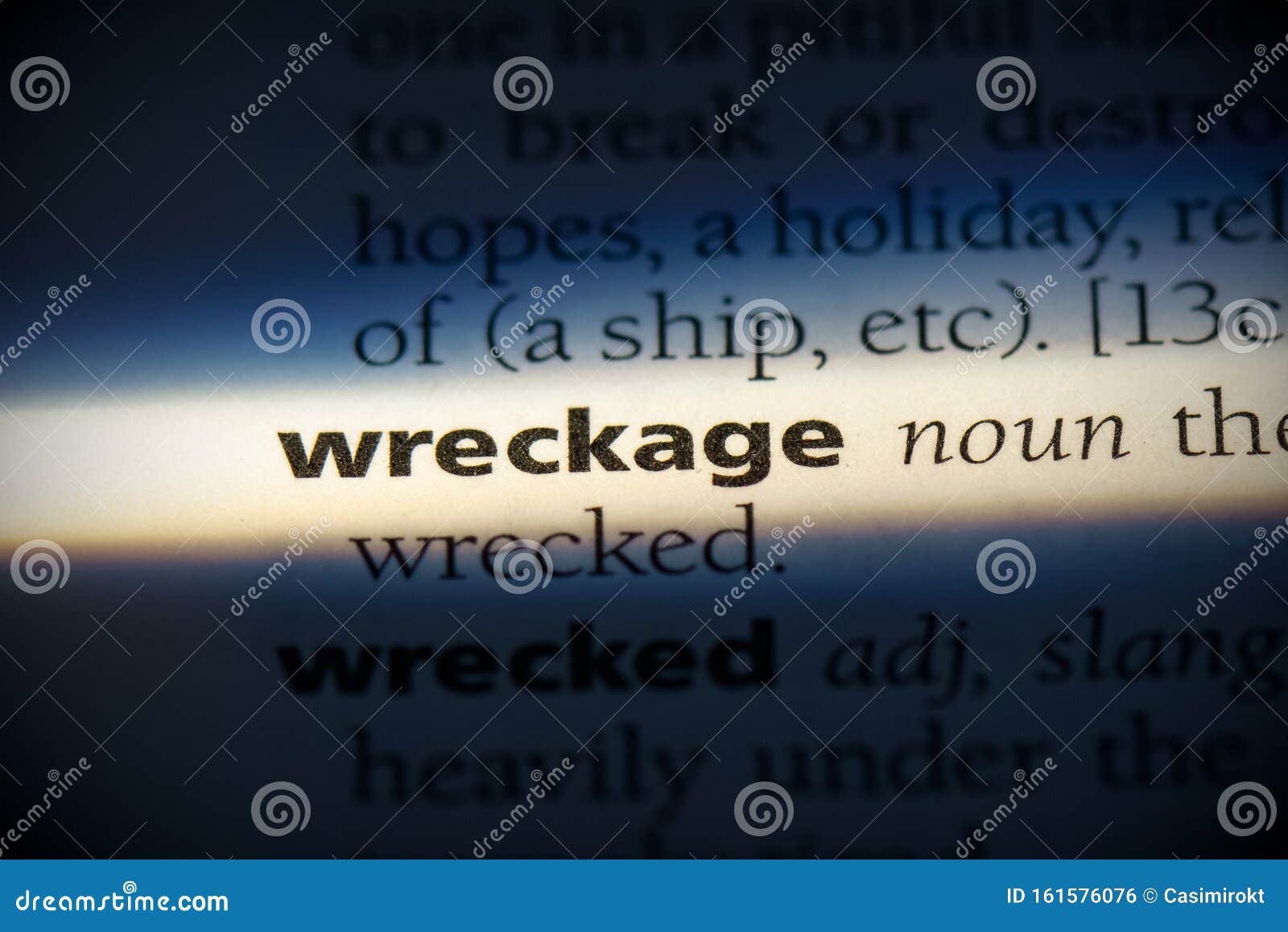 Wreckage stock photo. Image of book, meaning, highlight - 161576076