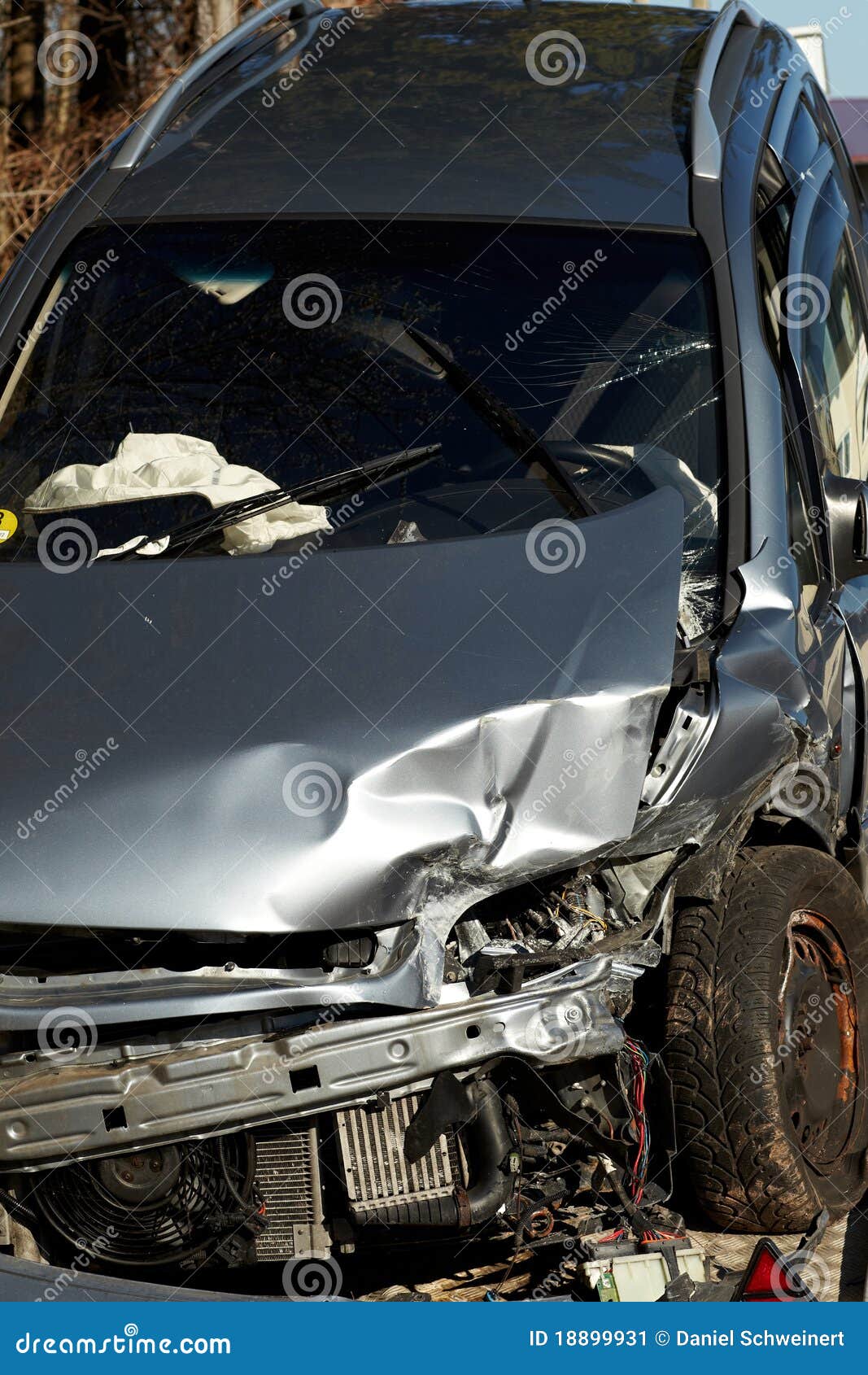 Wrecked car stock image. Image of accident, crash, insurance - 18899931