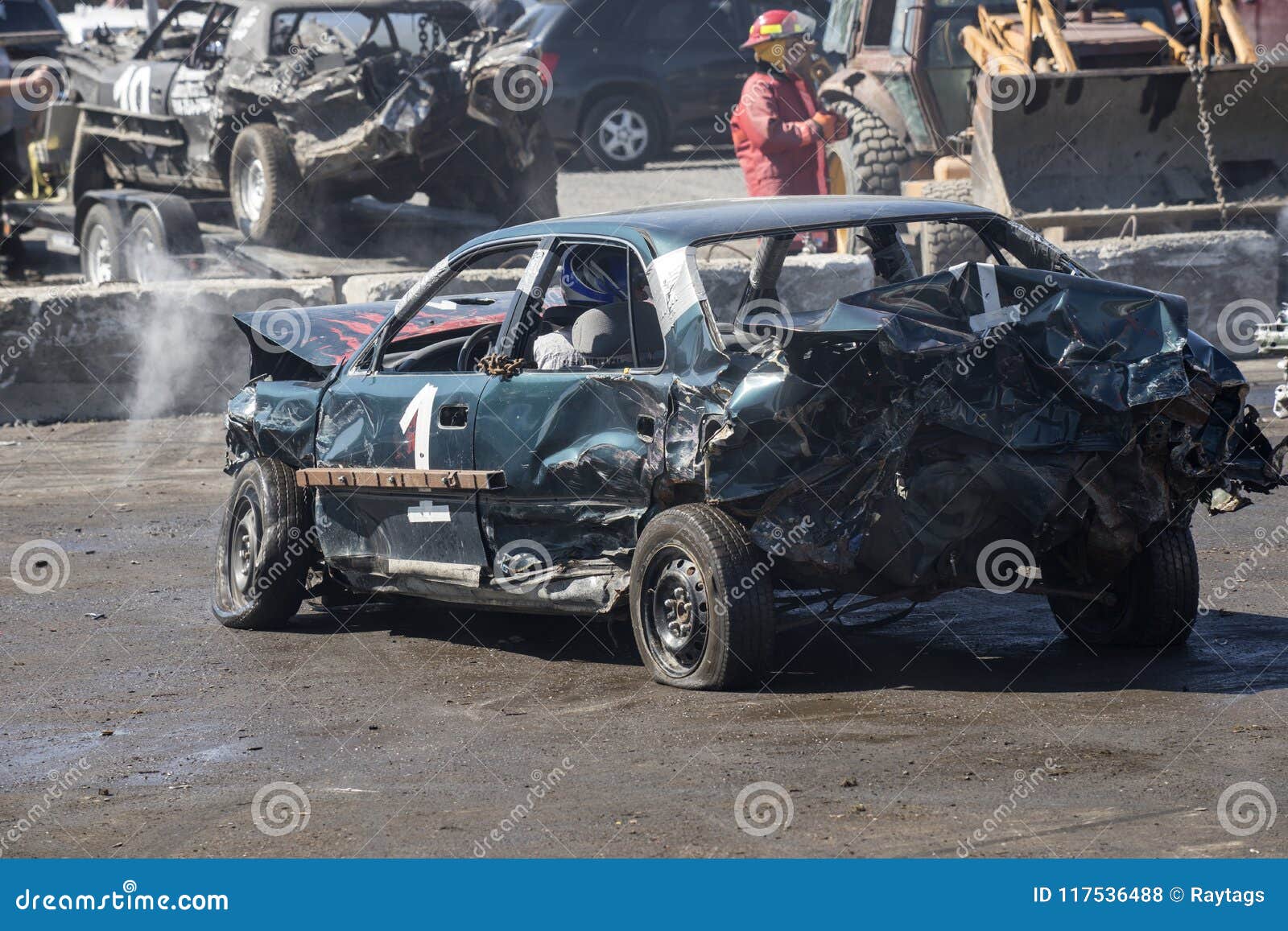 Wrecked Car during Demolition Derby Editorial Stock Photo - Image of ...