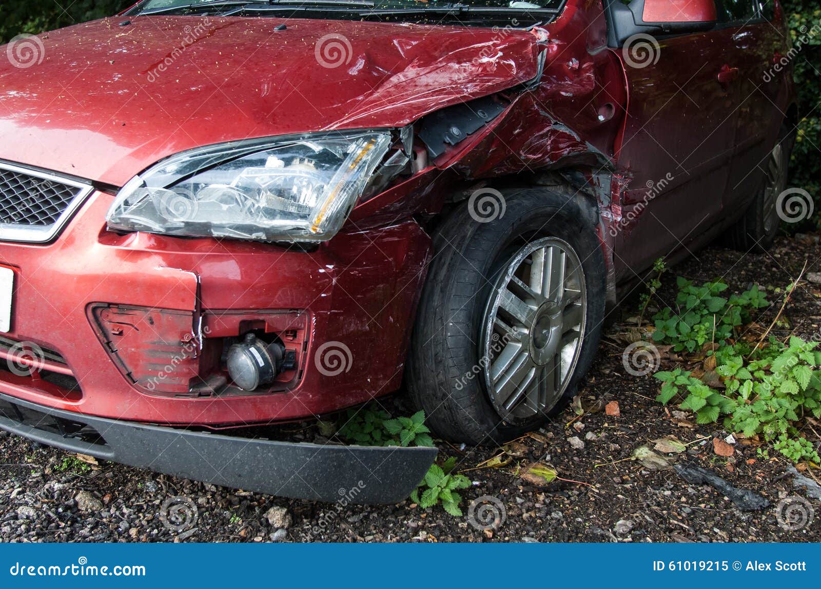 Wrecked car stock image. Image of compound, lying, wrecked - 61019215