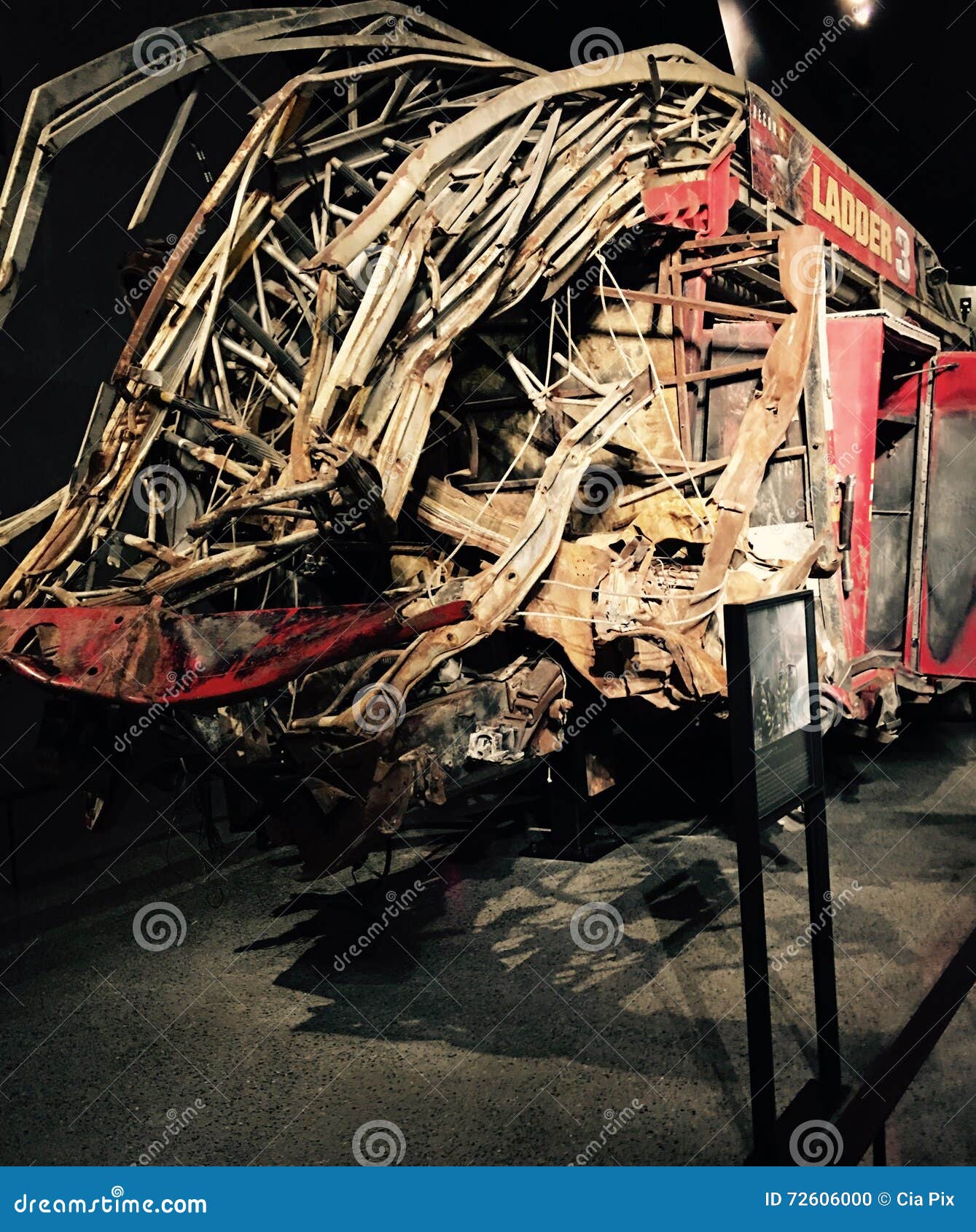 Wrecked Fire Engine, 9/11 Memorial, New York Editorial Image - Image of ...